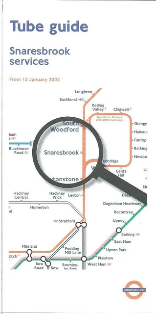 LONDON UNDERGROUND TUBE Map & Guide - Snaresbrook 13 Jan 2002 Excellent ...