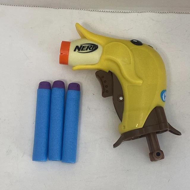 FORTNITE NERF MICROSHOTS Micro Peely Banana Dart Launcher Blaster Gun w ...