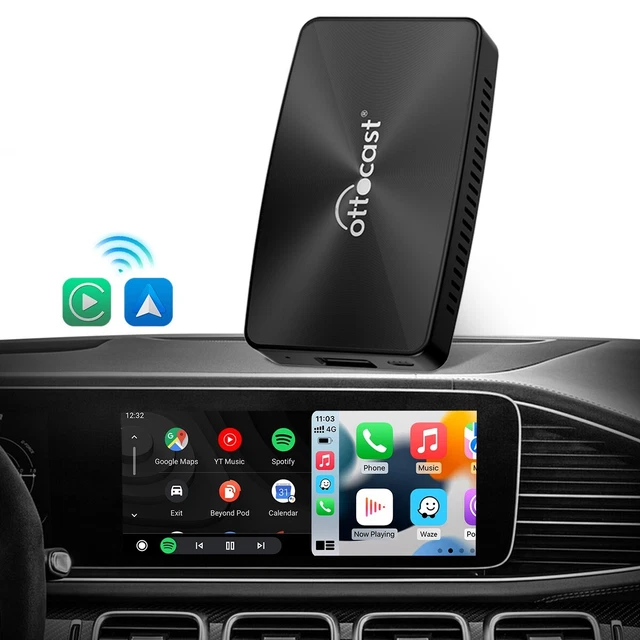 OTTOCAST U2-X PRO Wireless Android Auto/CarPlay Adapter For Wired ...
