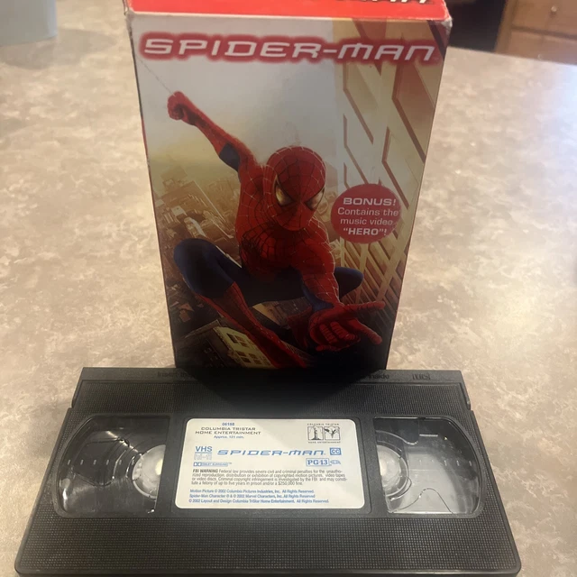 SPIDER-MAN VHS VIDEO Tape 2002 Maguire Slipcover Case Marvel Spiderman ...