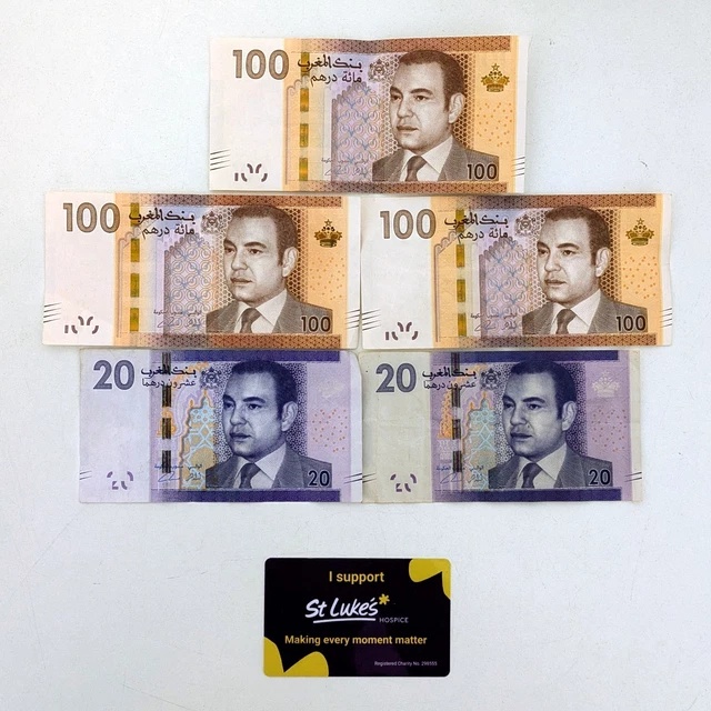 MOROCCAN DIRHAMS BANKNOTES - 340 MAD Total (3 x 100, 2 x 20) £25.00 ...