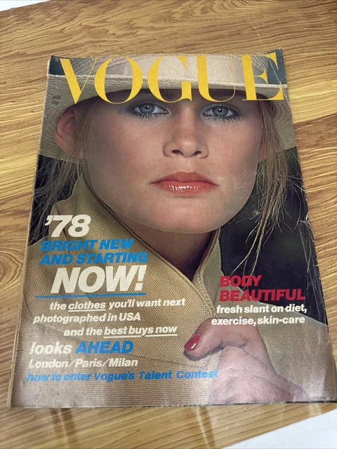 VOGUE UK MAGAZINE Juli Foster January 1978 Vintage British Fashion £5. ...