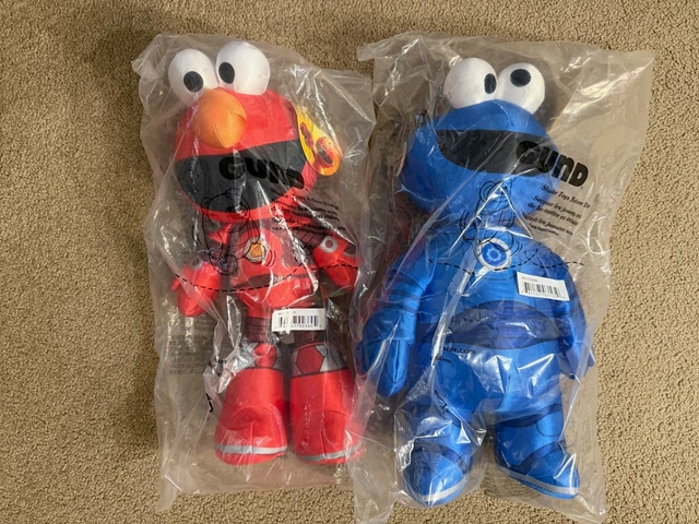SESAME STREET OFFICIAL Gund Elmo & Cookie Monster Mecha Builder Plushes ...