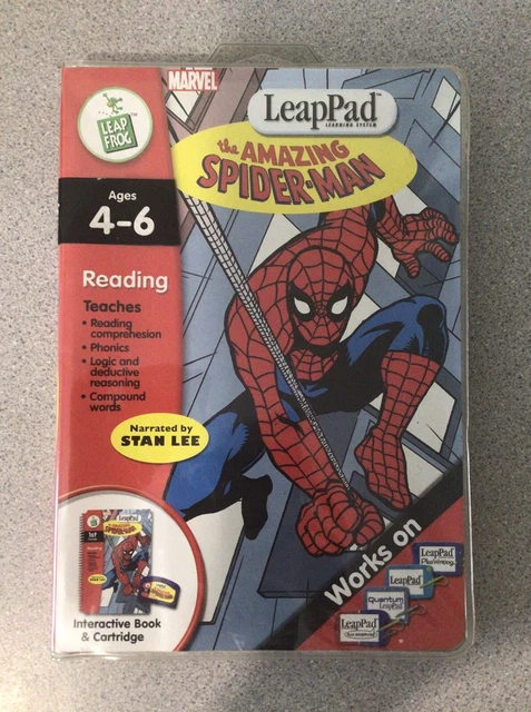 LEAPFROG LEAPPAD MARVEL The Amazing Spider-man Book and Cartridge Age 4 ...