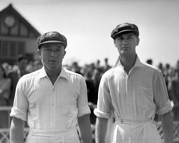 RON HAMENCE LEFT And Ron Saggers Of Australia May 1948 OLD CRICKET ...