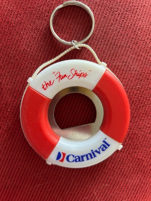 CARNIVAL CRUISE LINE Fun Ship Life Preserver Bottle Opener Key Chain ...