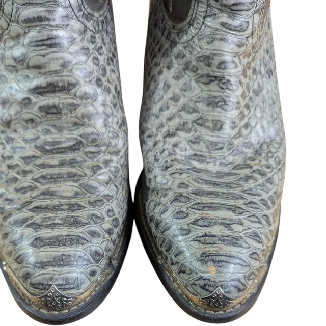 PYTHON COWBOY BOOTS Mens 8.5 EE Wide Durango Snakeskin Gray Western ...