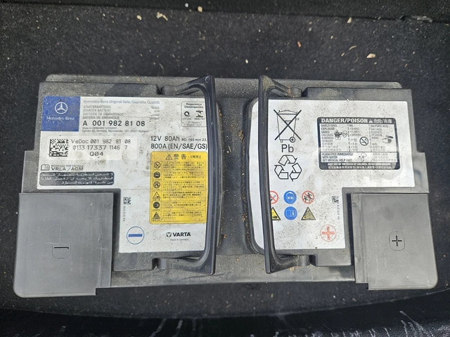 ORIGINAL MERCEDES W213 AGM VARTA BATTERY 12V 80Ah 800A - P/N ...