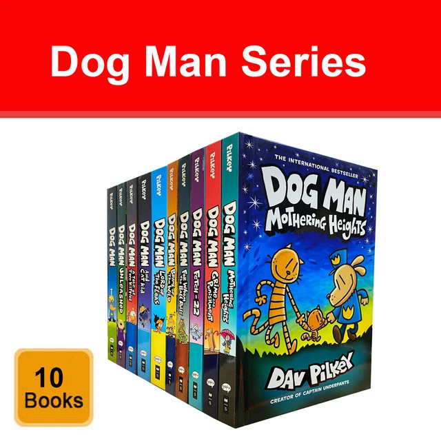 DOG MAN SERIES Dav Pilkey 8 Books Collection Set Paperback NEW EUR 76 ...