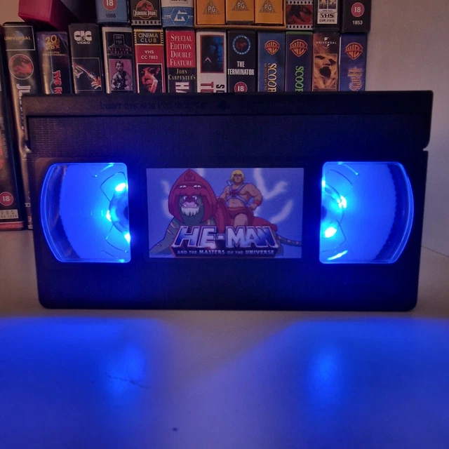 HE-MAN LED VHS Video Tape Lamp Birthday Christmas Gift Ideas Retro 80s ...