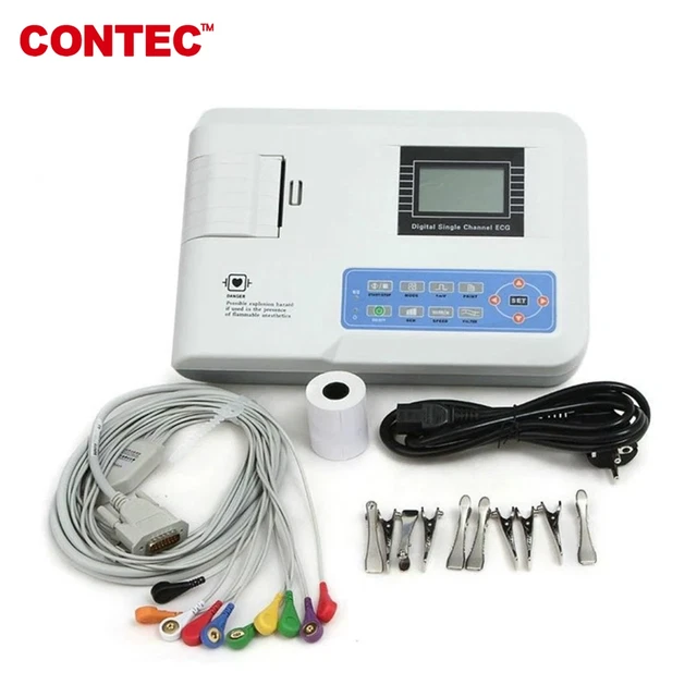 CONTEC ECG100G 1 Channel Electrocardiograph Ecg Machine Ekg Lead ...