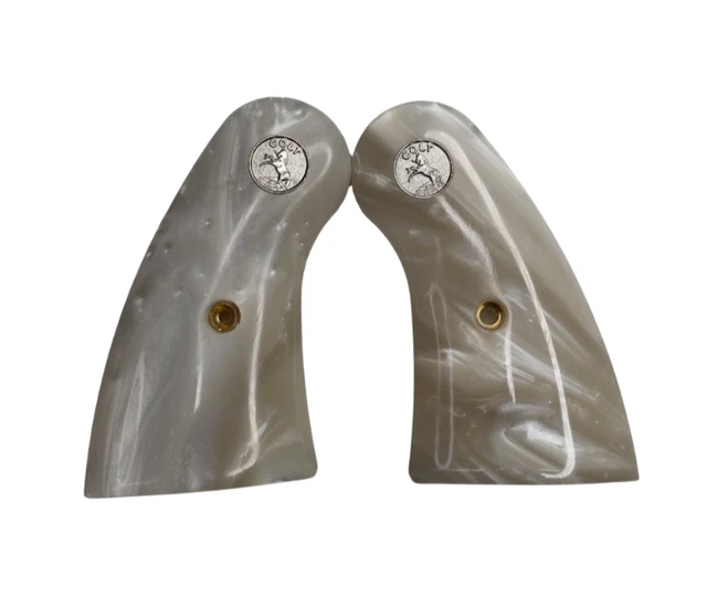 COLT PYTHON GRIPS Pearl Silver Rampant Classic Panel $59.99 - PicClick