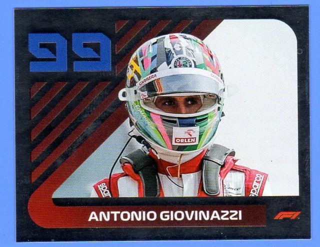 TOPPS OFFICIAL F1 Sticker Formula 1 2021 #172 Antonio GIOVINAZZI Alfa ...