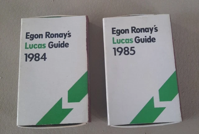 VINTAGE MATCHBOXES X 2 - RARE EGON RONAY'S LUCAS GUIDE MATCHBOX. 1984 ...