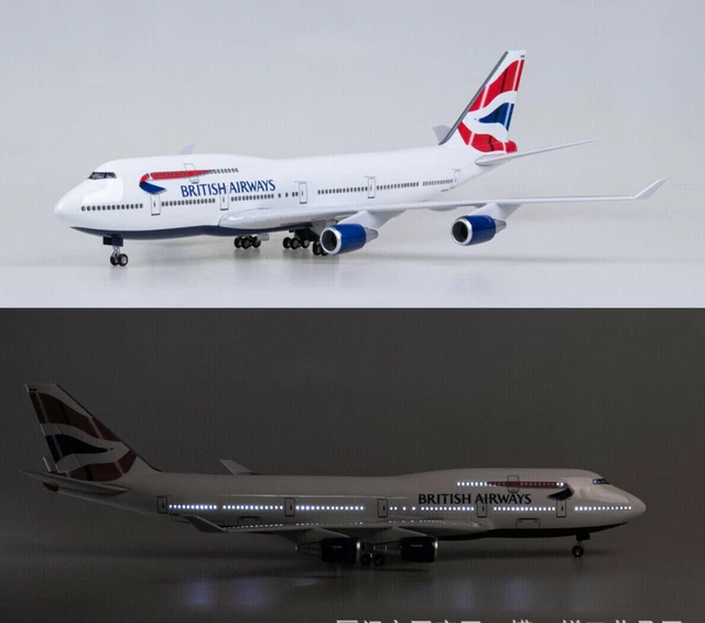 LED 45CM BRITISH Airways Boeing 747 Plane Model Aircraft Airline ...