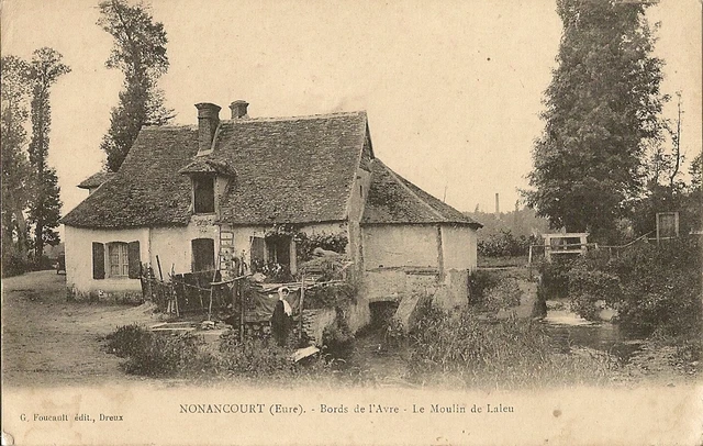 CARTE POSTALE NONANCOURT Bords De L'avre Le Moulin De Laleu EUR 8,50 - PicClick FR