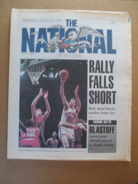 THE NATIONAL SPORTS Daily Newspaper Kiki Vandeweghe New York Knicks 3/ ...