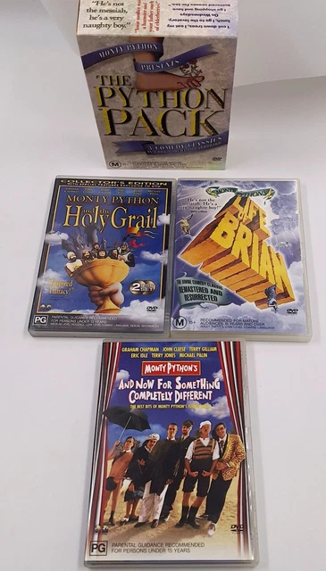 Monty Python Pack Region 4 Pal 3 Dvd Box Set Inc Holly Grail The Life 7074