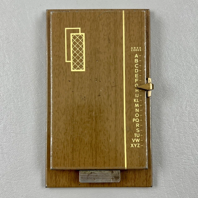 Vintage Brown Metal Telephone Address Index Automatic List Finder £1206 Picclick Uk