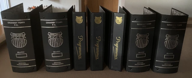 GRIMSBTY TOWN FOOTBALL programme BINDERS x 7 £49.95 - PicClick UK