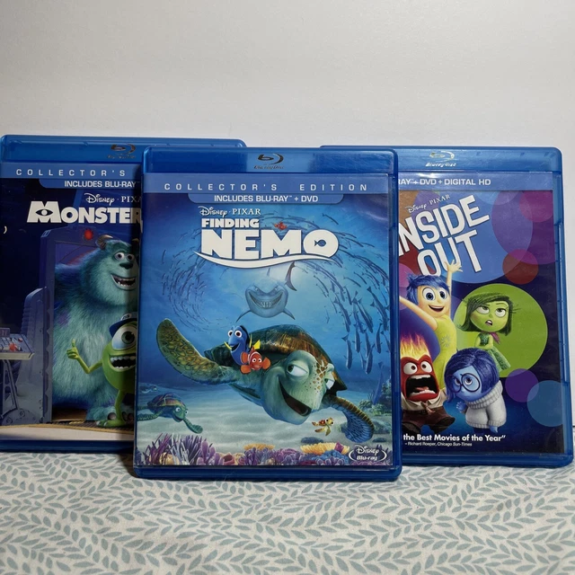 : 3-MOVIE COLLECTION (Blu-ray), Finding Nemo, Inside Out, Monsters Inc ...