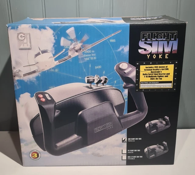 CH PRODUCTS USB Flight Sim Yoke Flight Simulator Controller Boxed for ...