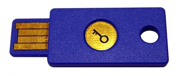 YUBICO YUBIKEY FIDO Security Key NFC-Two Factor Authentication USB ...