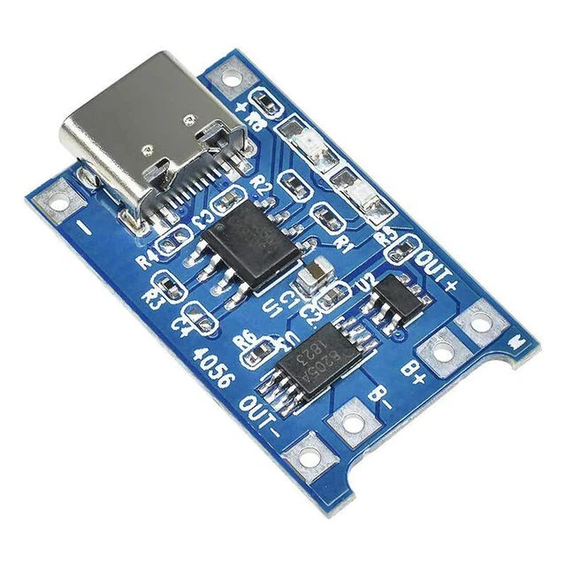USB TYPE-C LITHIUM Li-ion 18650 Battery Charger Circuit Board Module ...