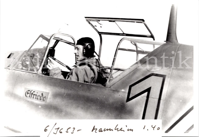 T070 FOTO WEHRMACHT Archiv Repro Luftwaffe Flugzeug Me109 NAME Wappen ...