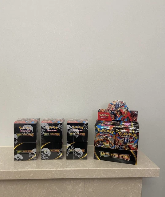 POKEMON TCG MEGA Evolution X3 Half Booster Boxes + X1 Full Booster ...