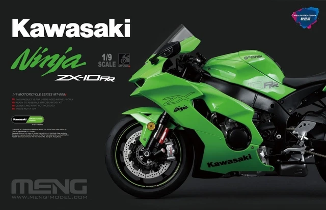 MENG MODEL MT-008S 1:9th scale Kawasaki Ninja ZX-10RR Pre-Coloured ...