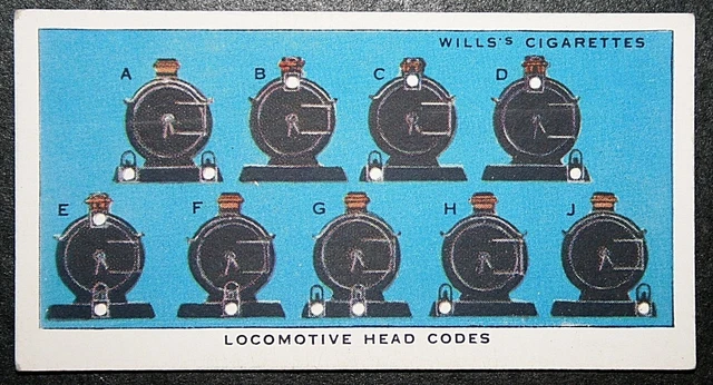 BRITISH STEAM LOCOMOTIVE Head Codes Vintage 1930's Card # VGC £2.99 ...