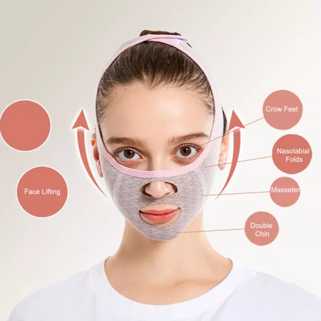 Reusable V Line Face Slimming Double Chin Reducer Mask Lifting Belt