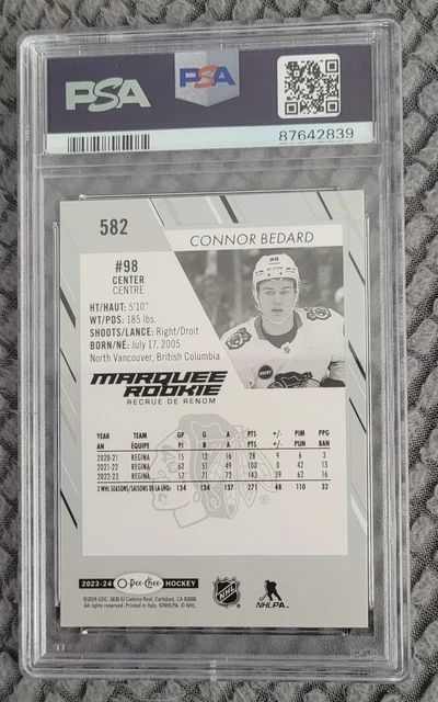 PSA 10 CONNOR Bedard O-Pee-Chee Chicago Blackhawks Rc Marquee Rookie ...