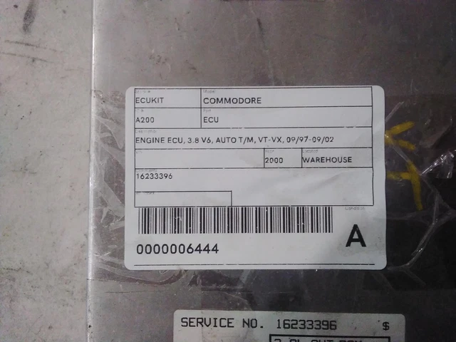 HOLDEN COMMODORE ECU Engine Ecu, 3.8 V6, Auto T/M, Vt-Vx, 09/97-09/02 ...