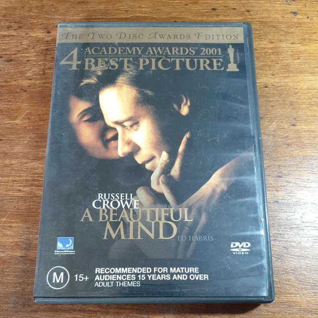 A BEAUTIFUL MIND DVD R4 FREE POST Russell Crowe, ADAM Goldberg Jennifer ...