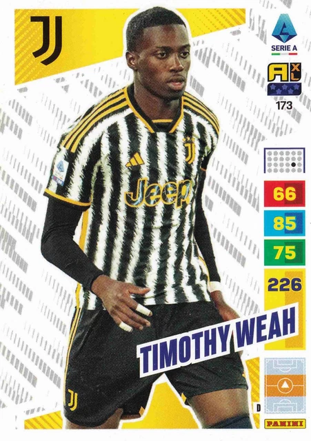 PANINI, CALCIATORI ADRENALYN XL 2023-24: card 173 Timothy Weah ...