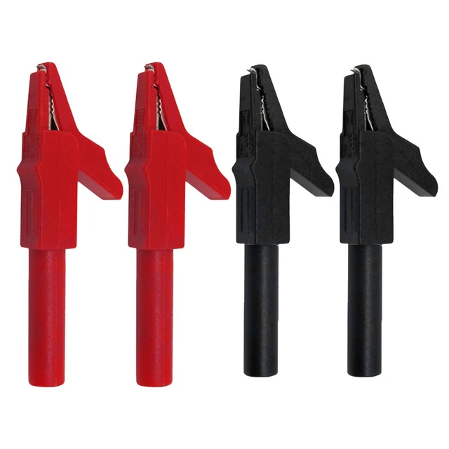 4 PI CES CLIPS isolants alligator 4 mm pour connecteur banane et pour fils EUR 7,93 - PicClick FR