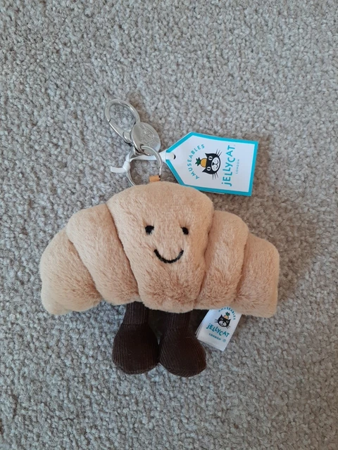JELLYCAT AMUSEABLE CROISSANT Key Charm Soft Toy BNWT - Cute Key Ring £ ...