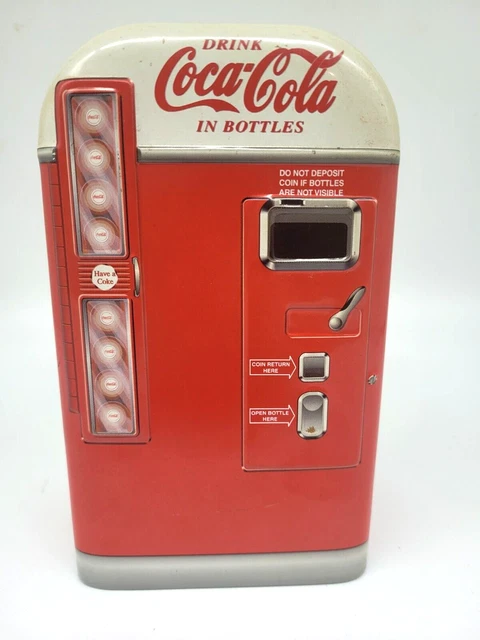 COCA-COLA VENDING MACHINE Tin Canister Hinged Door 2002 $16.00 - PicClick