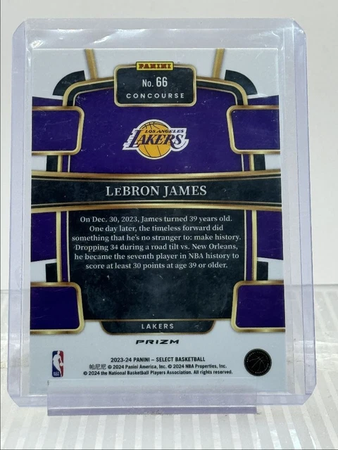 LEBRON JAMES 2023-24 Select Basketball Concourse Blue Prizm Lakers ...