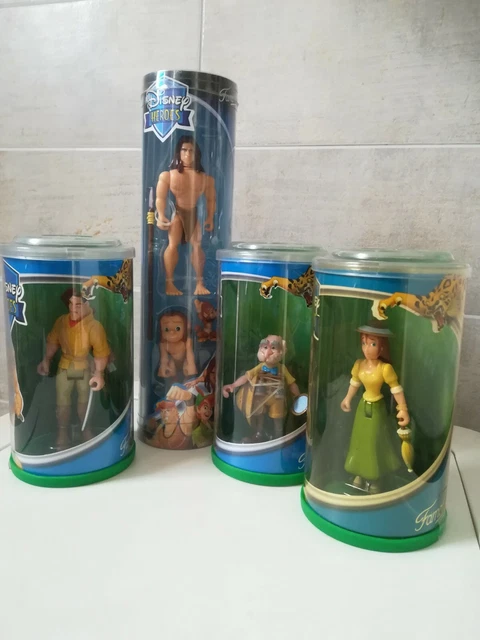 FAMOUS DISNEY MOVIE Tarzan Jane Professor Porter Clayton Figure Lot ...