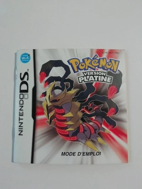 NOTICE SEULE / Pokemon Version Platine Nintendo DS FR EUR 14,95 ...