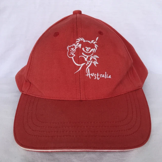 VINTAGE BASEBALL CAP Australia Koala Tourist Dad Cap Australiana Red ...