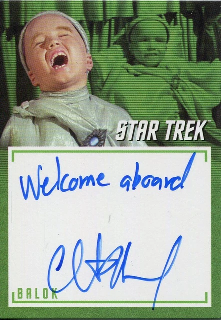 STAR TREK TOS Captains Collection Inscription Autograph Card A3 Clint ...