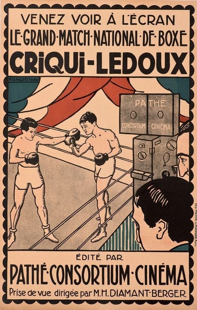 AFFICHE DU MATCH de boxe CRIQUI-LEDOUX 70 x 50 cm état neuf EUR 10,00 ...