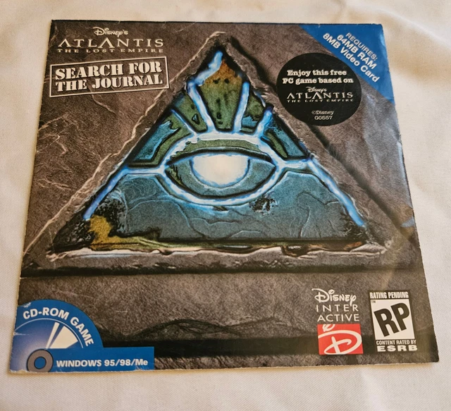 DISNEY'S ATLANTIS: THE Lost Empire -- Search for the Journal (PC, 2001 ...