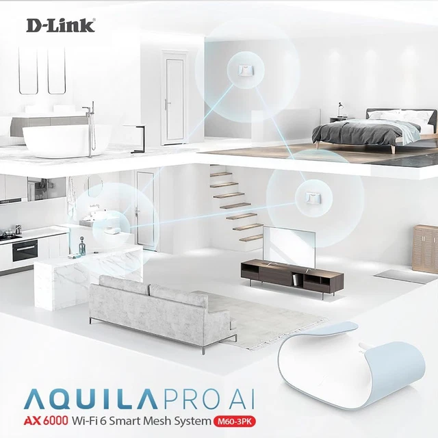AQUILA PRO AI AX6000 Wi-Fi 6 Mesh System (M60 3-Pack) - Dual-Band Wi-Fi ...