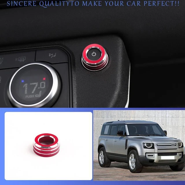 FOR LAND ROVER Defender 2020-2024 Red Aluminum Console Volume Adjust ...