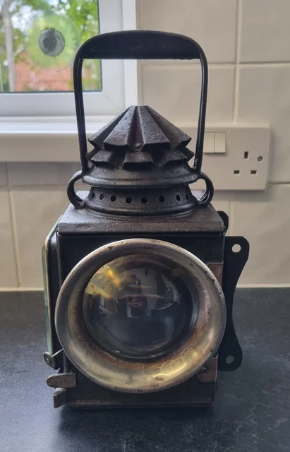 ORIGINAL ANTIQUE STEAM Traction Engine Front Oil Lamp. Rare. Please ...